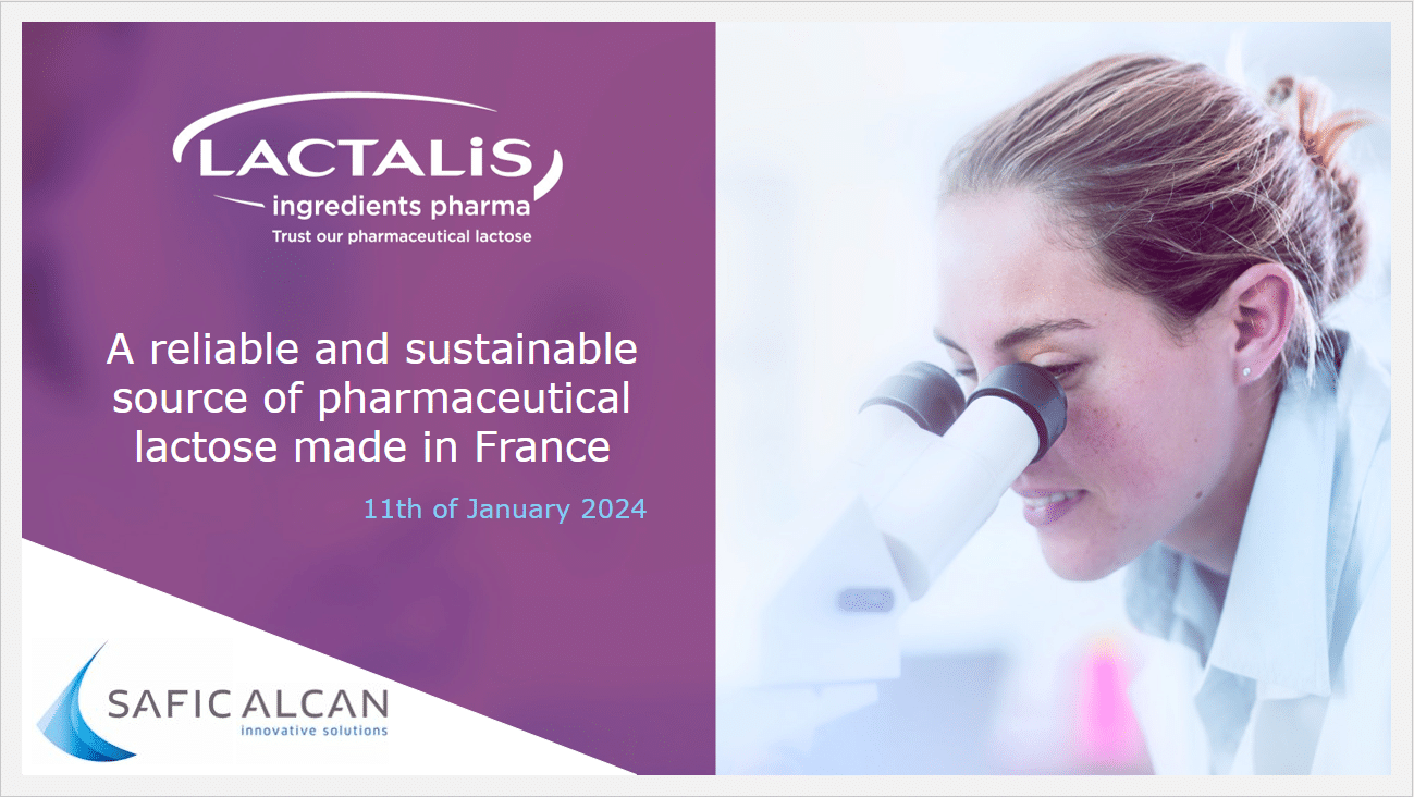 Webinar: a reliable and sustainable source of pharma lactose